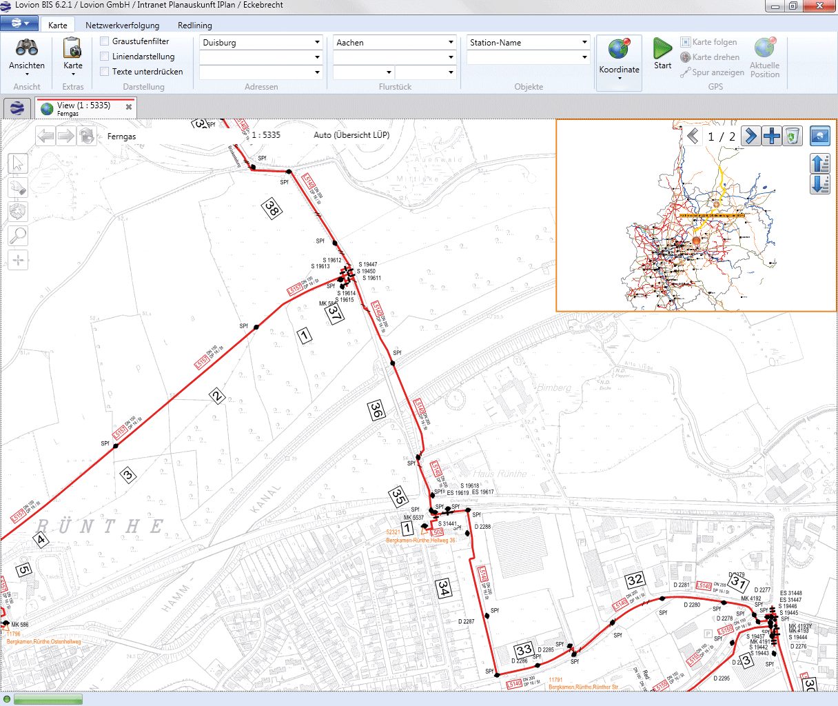Thyssengas | Mobile Auskunft mit Anbindung einer Navigationslösung - Lovion